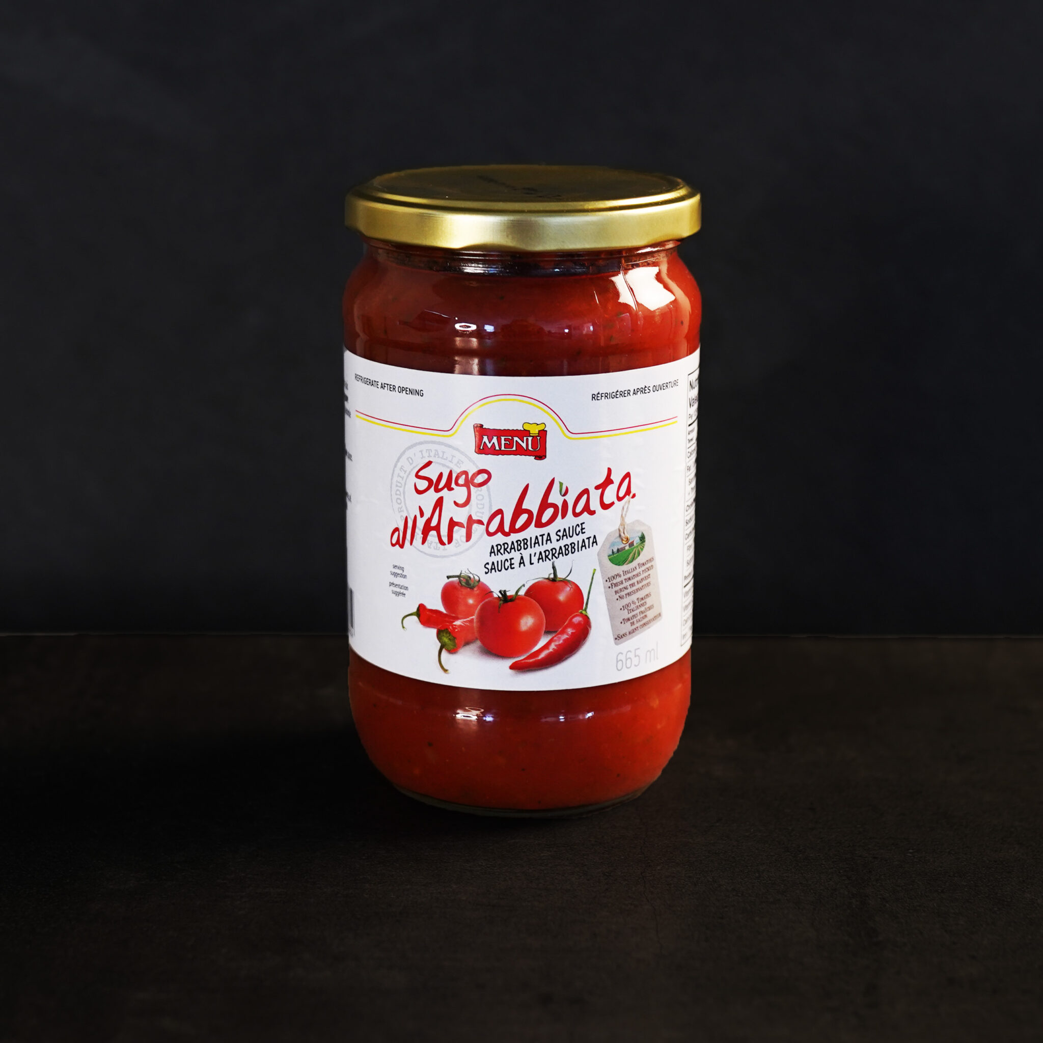 Sugo all'Arrabbiata (Tomato Sauce) - La Ferme Black River Game Farm