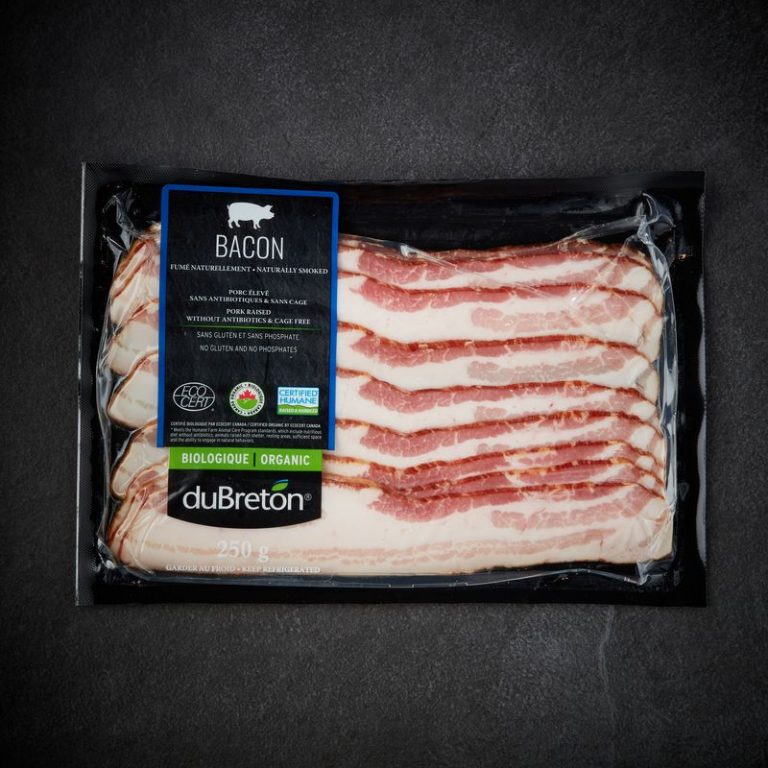 Bacon, Sliced (Organic) - DuBreton - La Ferme Black River Game Farm